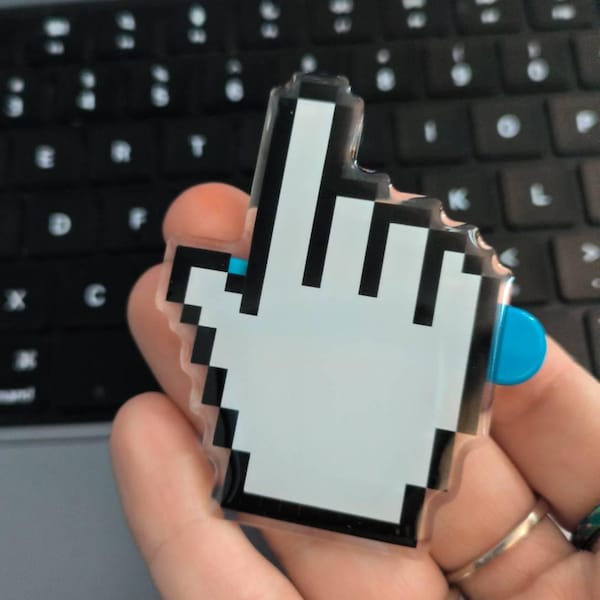 Y2K Vibe Old School Mouse Cursor Icons Hair Clip Accessory | Trash_b0t ...