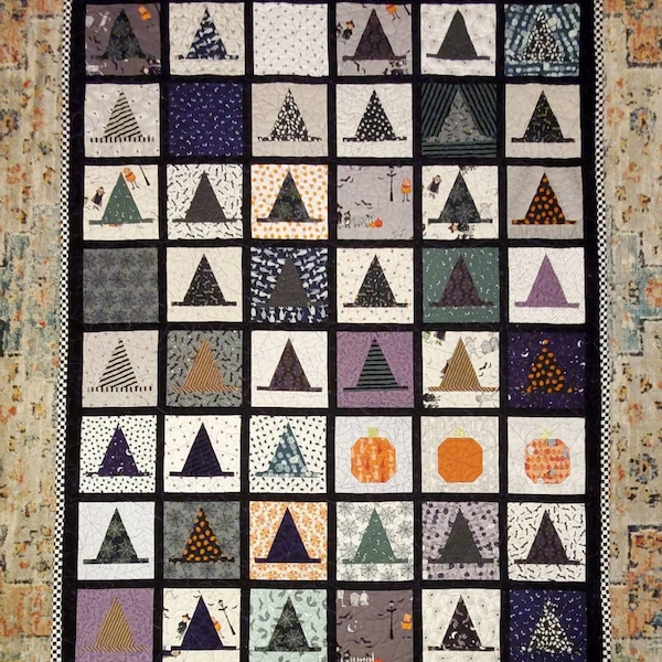 Halloween Haberdashery Witch Hat Quilt Pattern PDF by Melissa Mortenson ...