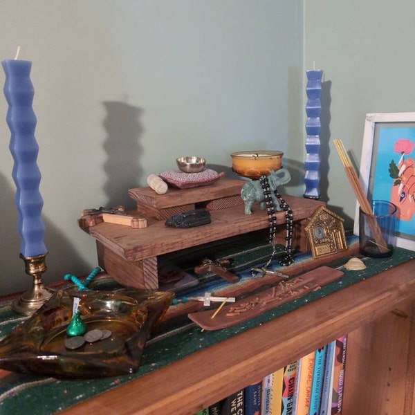 Buddhist Pine Mini Altar - Light Walnut, Chocolate & Gunstock Stain ...