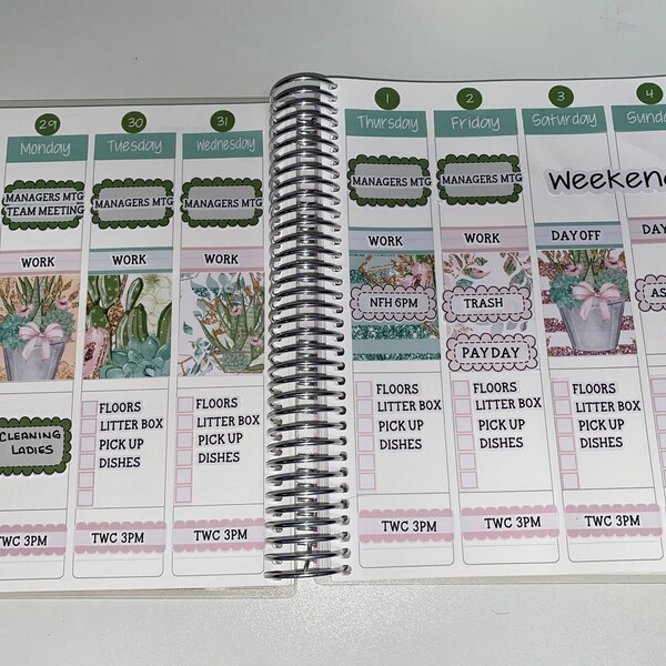 Printable Mini Calendar Stickers | Sunday Start - Etsy