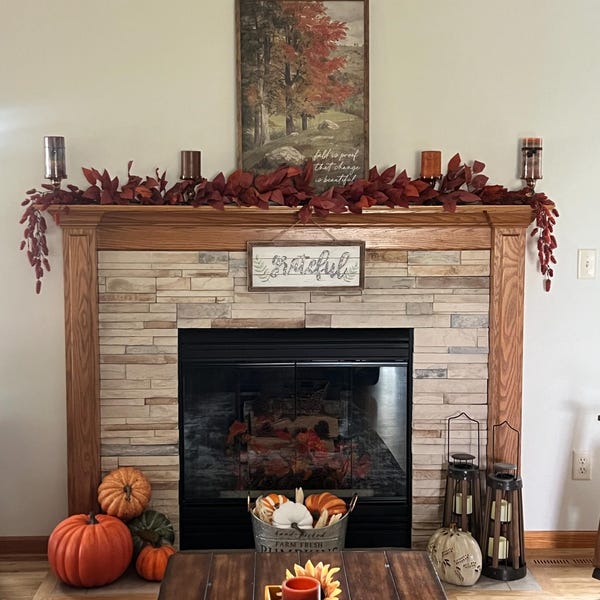 Fall Wall Art, Autumn Landscape Wall Art, Framed Canvas Print, Nature ...