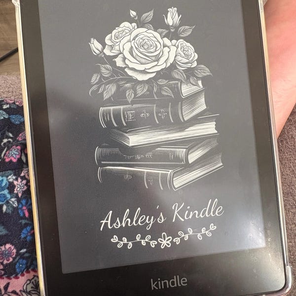 YOUR NAME Personalized Kindle Lock Screen, Wallpaper for Kindle ...