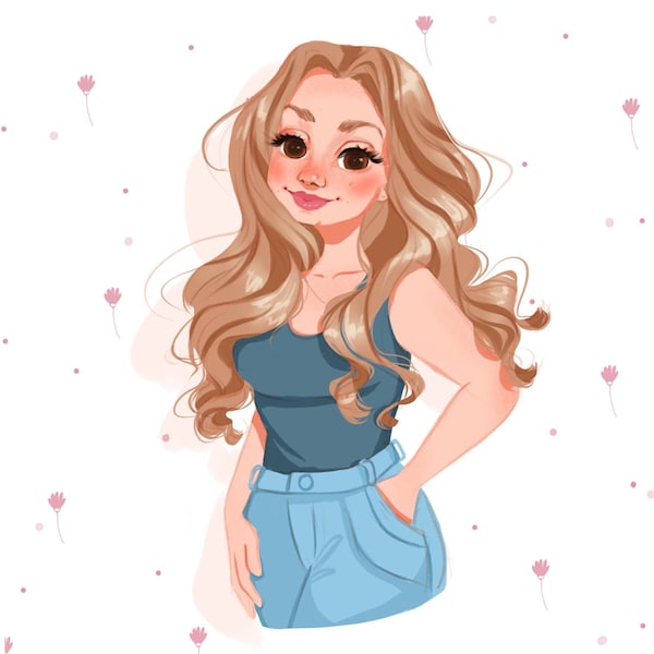 Custom Portrait Cartoon,cartoon Portrait From Photo,avatar,profile ...