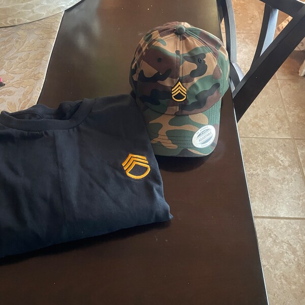 Sergeant First Class Army Badge Premium Dad Hat Military Armed Forces ...