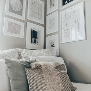 Art Print Above Bed Modern Design Poster Nordic Print Art | Etsy