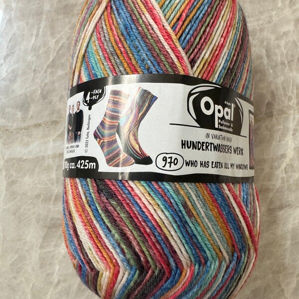 Opal Sock Yarn Hundertwasser 4, 100g/465yds, 4051 FREE Shipping any Two - Etsy
