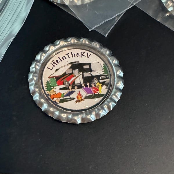 Geocache Swag Tokens Double Resin Dome Covering Color Printed Images ...