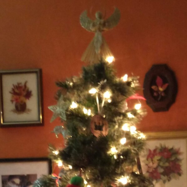 Christmas Topper - Praying Angel. Straw Ornaments. Handmade Holiday ...