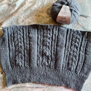 Easy Garter Stitch Woman's Chunky Edge to Edge Jacket Cardigan Pockets ...