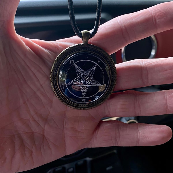 Large Sigil of Baphomet Pendant (bessy Version - Stainless Steel ...