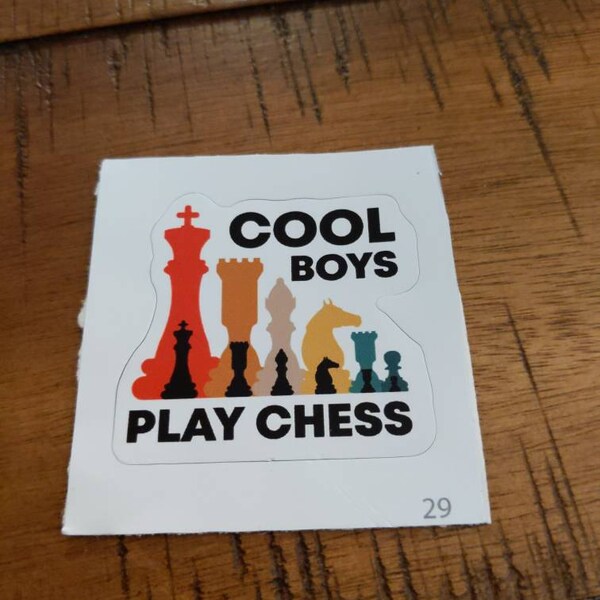 Chess Pieces Sticker Sayings, Board Game Grandmaster Vinyl Decals, King ...