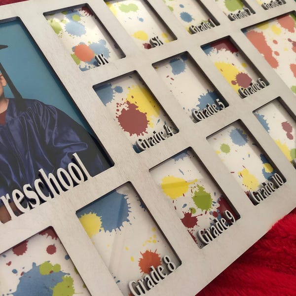 Personalized Kids Name School Years Picture Frame - Baby First Year ...