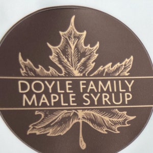 Maple Syrup Labels, Syrup Bottle Label, Maple Syrup Stickers ...
