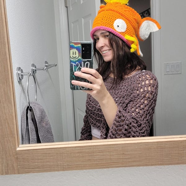 CROCHET PATTERN - Little Useless Fish Slouchy Hat - Magikarp Hat ...
