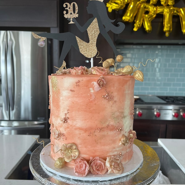 Sitting Girl Cake Topper,sitting Woman Cake Topper, Diva Cake Topper ...