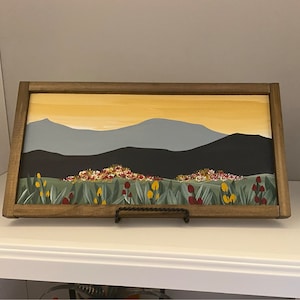 Large 4 Ft SUNSET Blue Ridge Mountain Wall Art living Decor Office ...