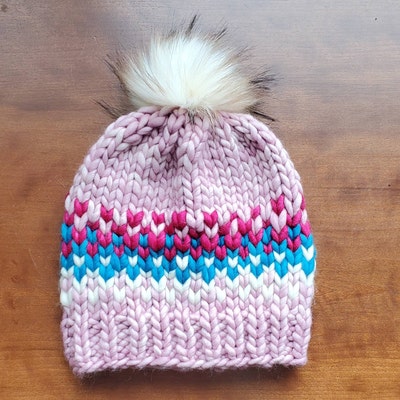 The Mountaineer Toque Crochet Pattern, Fair Isle Crochet Hat, Super ...