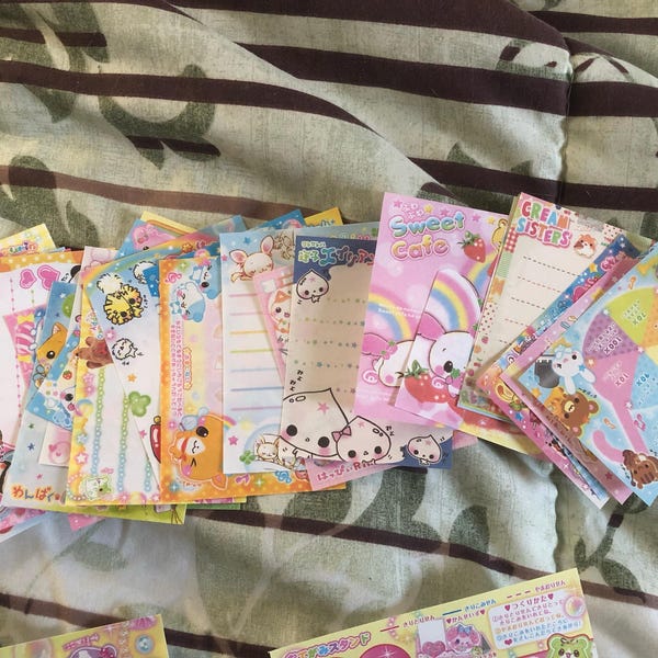 30-piece Medium-sized Kawaii Bill/coupon Style Loose Memo Sheets.vintage/rare/nip Japanese ...