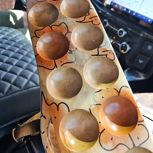 Premium Large Sungka Game With Shells - Etsy