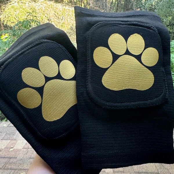 Hot Pink Paw Knee Pads Pole Dancing Knee Protection Paws for Pet Play ...