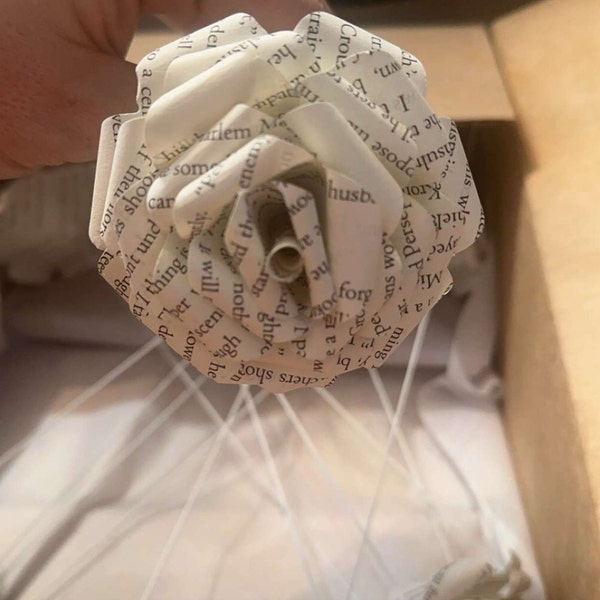 12 Poem Book Page Paper Roses - Paper Flowers - Book Art - Book Decor ...