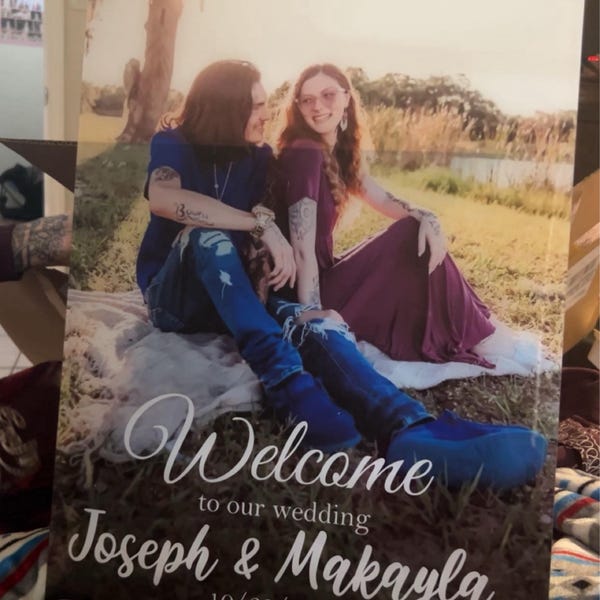 Custom Photo Wedding Welcome Sign: Acrylic, PVC, or Paper - Etsy