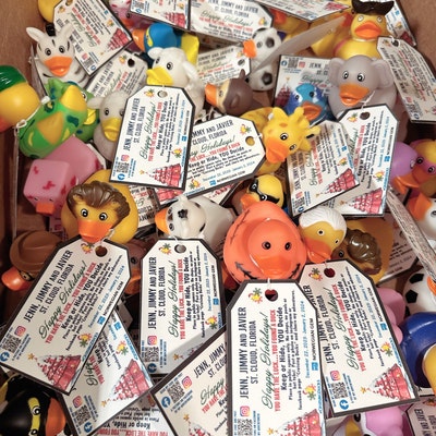 Duck Tags Round Tags Customized With YOUR Personal Information Not an ...