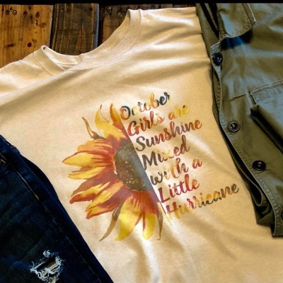 October Girls Sunflower Clipart Instant Download Sublimation - Etsy