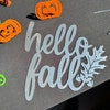 Hello Fall Leaf Svg/dxf - Bad Dog Metalworks Digital Download - Laser ...