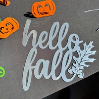 Hello Fall Leaf Svg/dxf Bad Dog Metalworks Digital Download Laser CNC ...