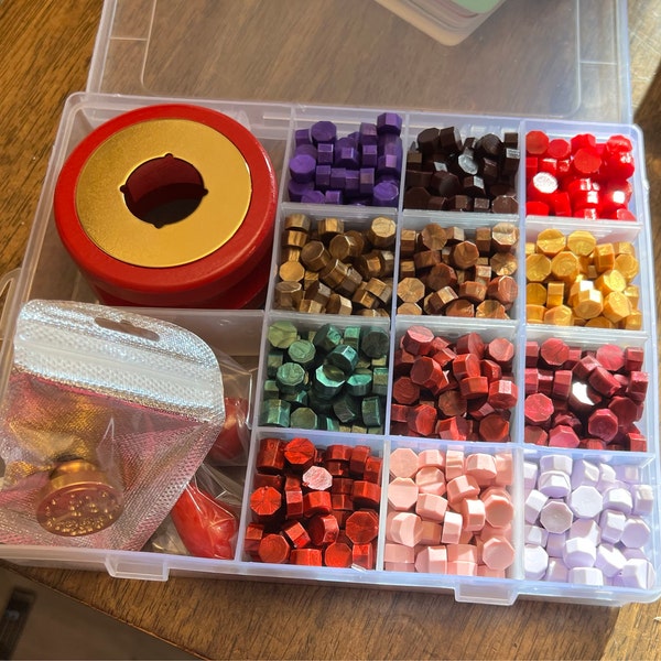 Custom Wax Seal Stamp Kit, 1200pcs Waxbeads Included, Personalised ...