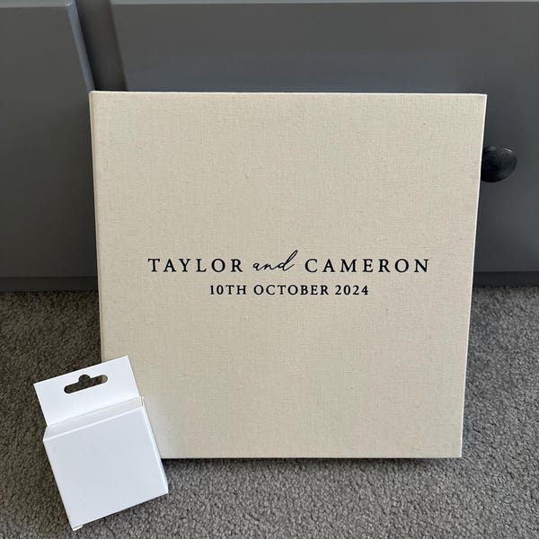 Landscape DIY Personalised Linen Photo Album Photo Guest Book ...