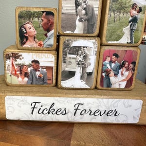Stacking Photo Blocks Set Photo Gift, Wooden Photo Block - Etsy UK
