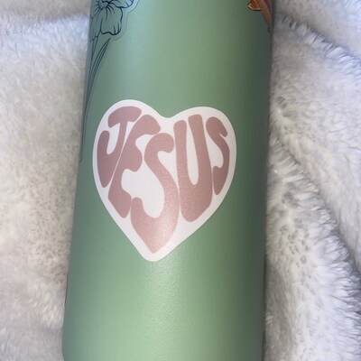 Surfing Jesus Waterproof Christian Sticker Faith Verse Bible Sticker ...