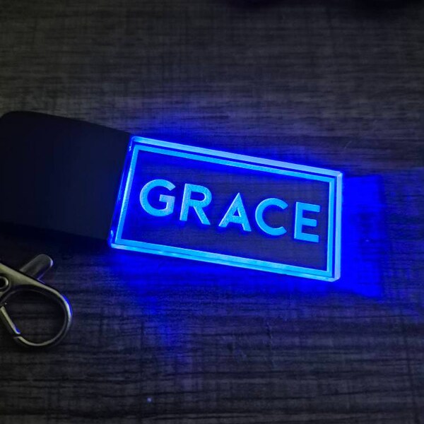 Custom Personalized LED Keychain- Rechargeable- Comes With USB - Etsy