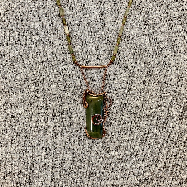 Stone Wind "dragons in the Mist" Boho Copper Circlet Amulet With Brass ...