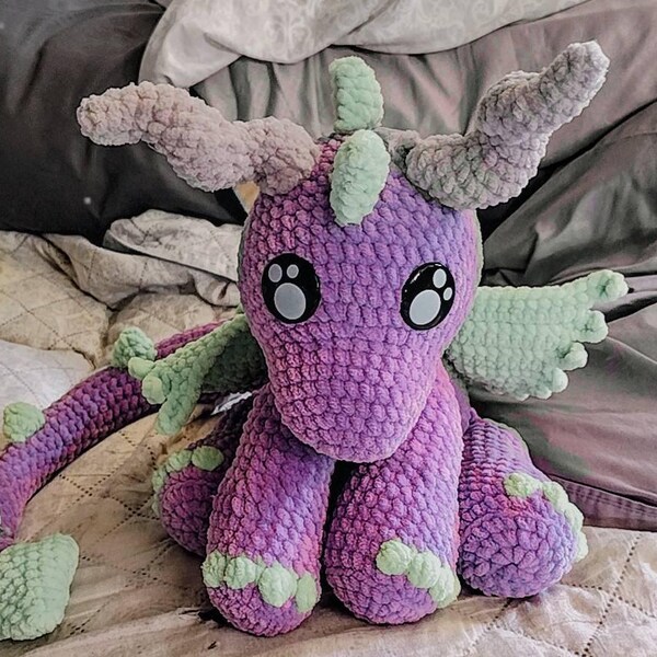Snuggle Dragon Crochet Pattern, Original Snuggle Dragon, Crochet Dragon ...