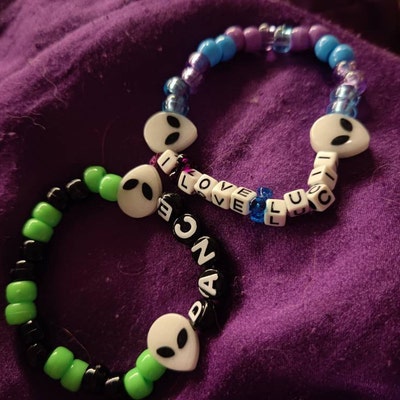 Alien Kandi Beads Glow in the Dark/uv Reactive Packs of 5, 10, 20, 30 ...