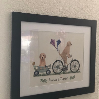 Labradoodle Black, DIGITAL DOWNLOAD Dog Portrait Custom and ...