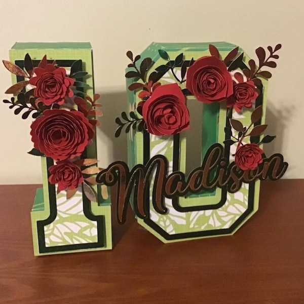 3d Numbers Svg, Pdf and Studio Including 3 Layers and Flowers ...