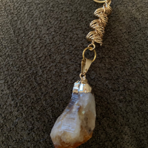 Citrine Gemstone Loc Jewelry, Loc Ring, Dreadlock Ring, Braid Jewelry, Braid Ring, Stone of ...