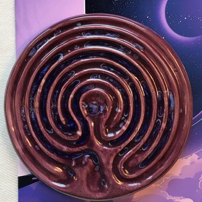 Ceramic Greek Finger Labyrinth Meditation Prayer Art, Stress PTSD ADD ...