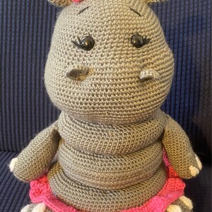 Hippo Stacking Toy Crochet Pattern Amigurumi Safari Animal - Etsy