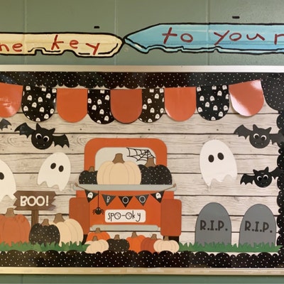 Ghost Truck Fall Halloween October Bulletin Board Kit - Etsy