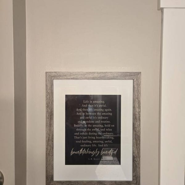 Life is Amazing Poem by L.R. Knost Printable Wall Art on Chalkboard ...