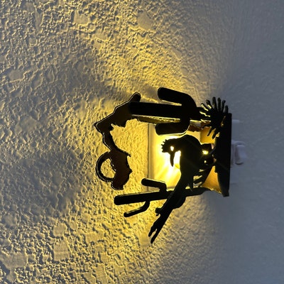 Road Runner Roadrunner Night Light Made Out of Rusted Steel Original ...