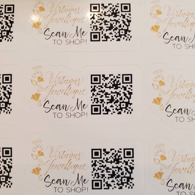 QR Code Thank You Stickers for Small Business, QR Code Sticker With ...