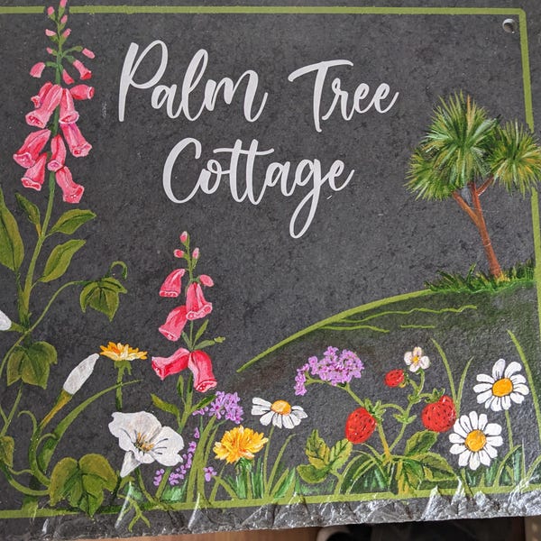 Rustic Door Number Sign, Robin Slate Door Sign, Door Number Plaque ...