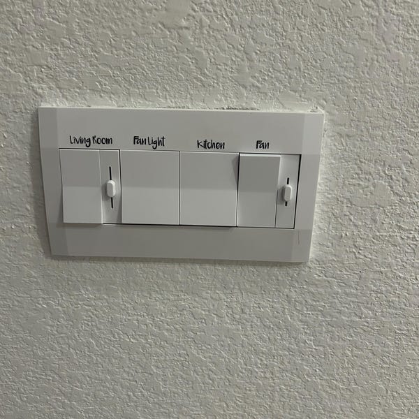 Custom Light Switch Labels // Light Switch Stickers // Light Plate ...