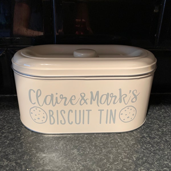 Personalised Biscuit Tin Barrel Food Storage - Etsy UK